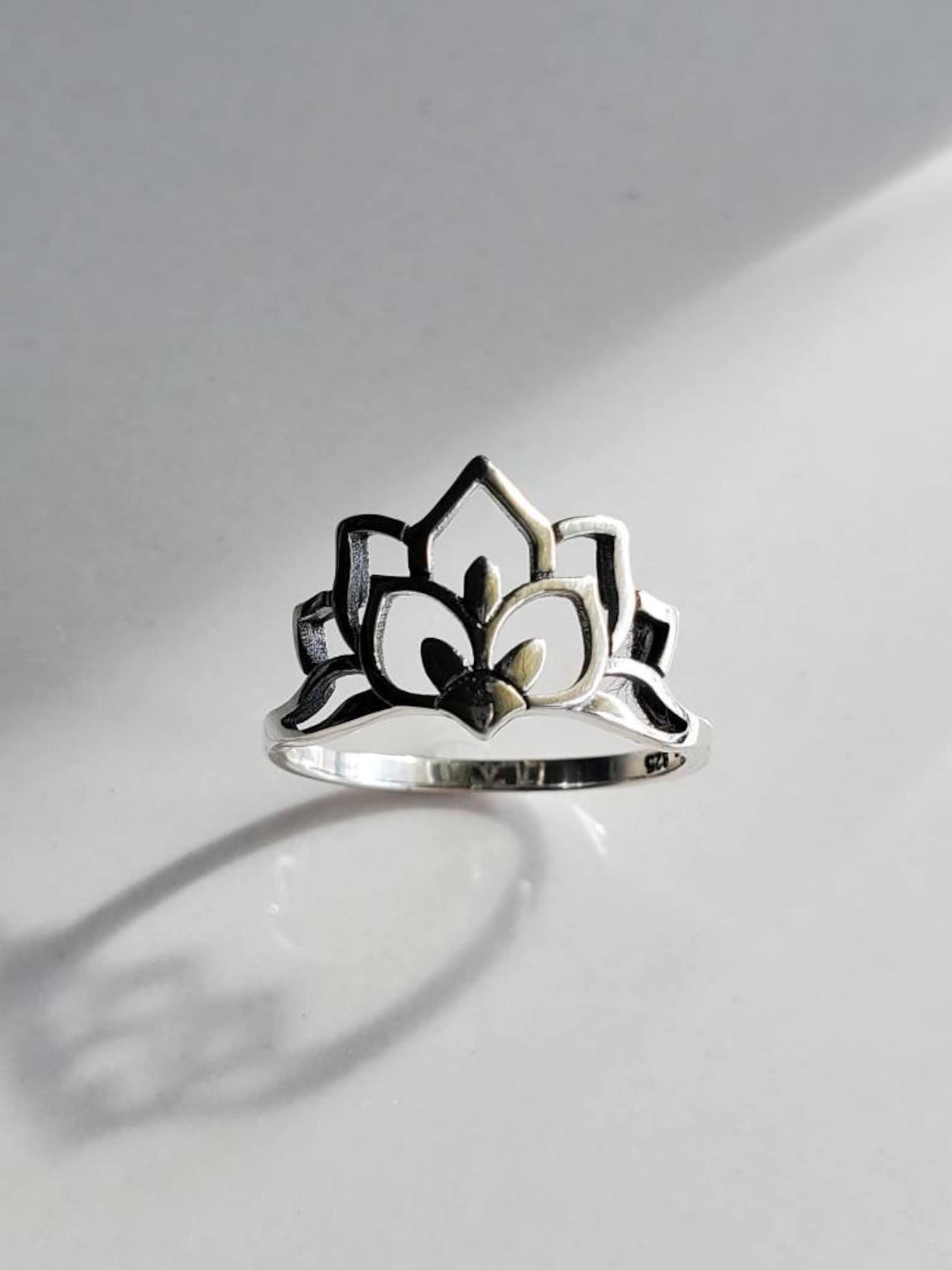 Mandala Crown Ring 925 Sterling Silver Women Ring | Etsy