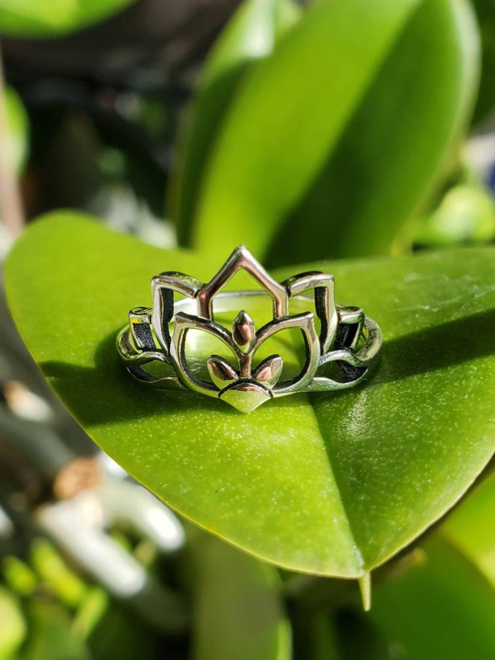 Mandala Crown Ring 925 Sterling Silver Women Ring | Etsy