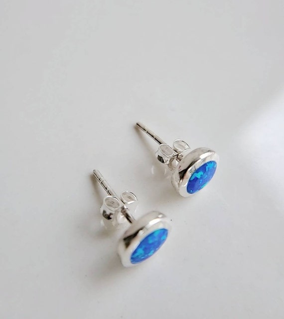 Blue Opal Studs | atelier-yuwa.ciao.jp