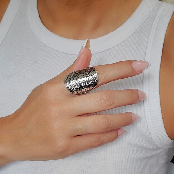 Boho Shield Ring - Etsy