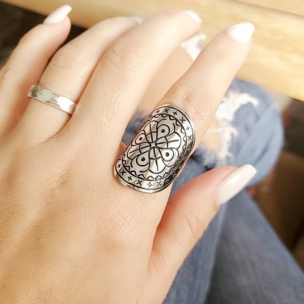 Shield Ring - Etsy