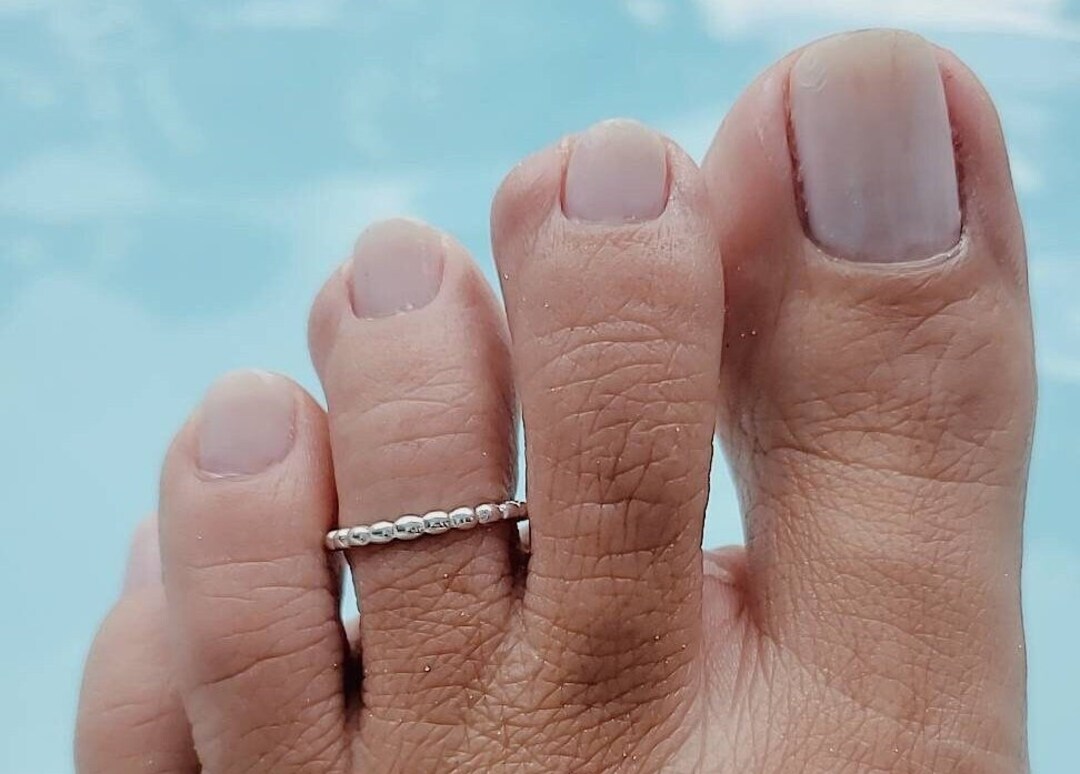 Beaded Toe Ring, Adjustable Ring, Simple Toe Ring, Midi Ring, Dainty ...