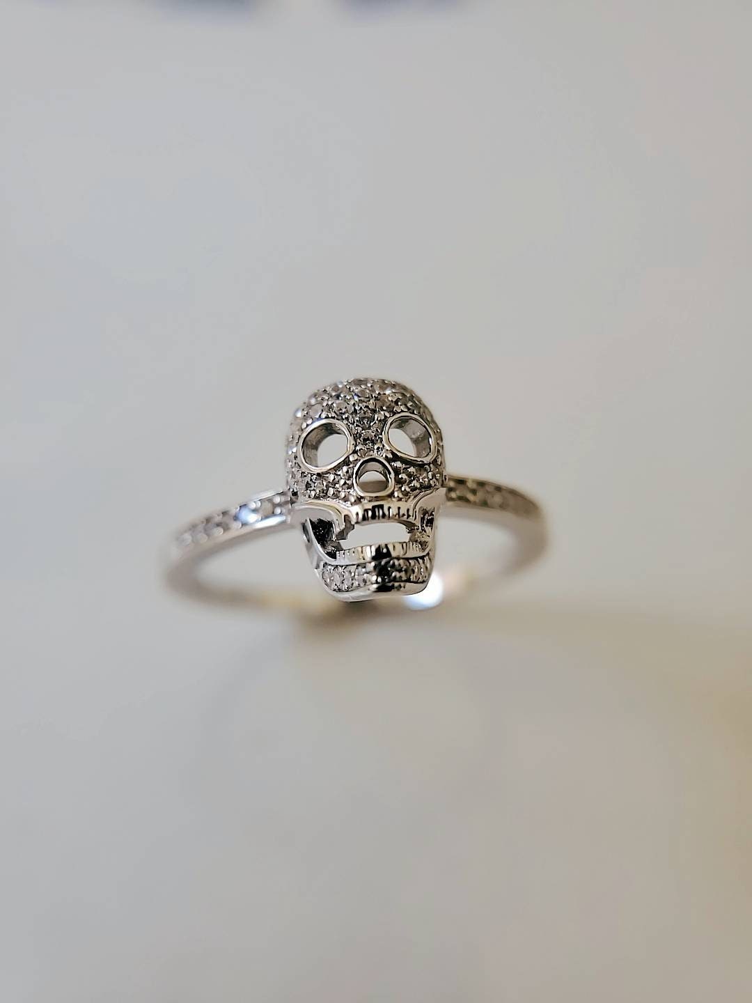 Sterling Silver Skull Ring Women Sterling Silver Skull Ring - Etsy UK