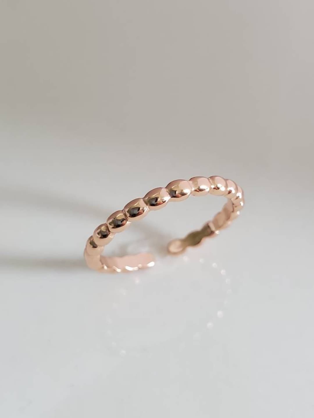 Rose Gold Toe Ring, 2mm Rose Gold Over Sterling Silver Toe Ring ...