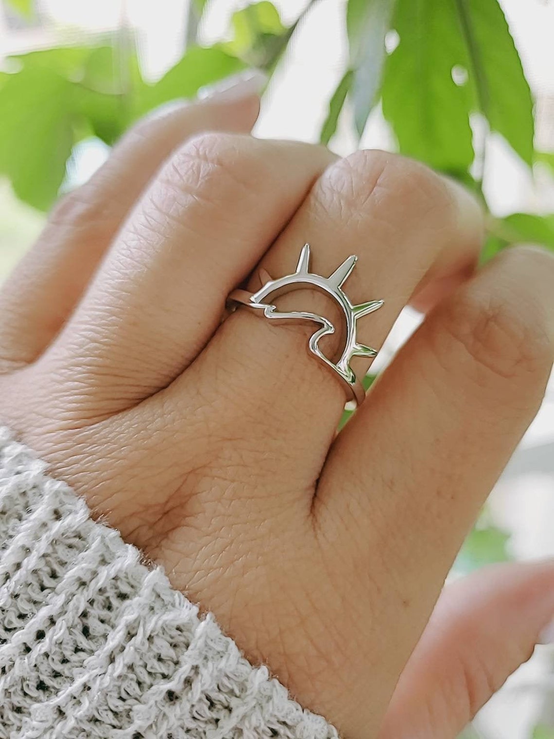 Sunset Ring Sun Ring Wave Ring Sterling Silver Women Ring - Etsy Ireland