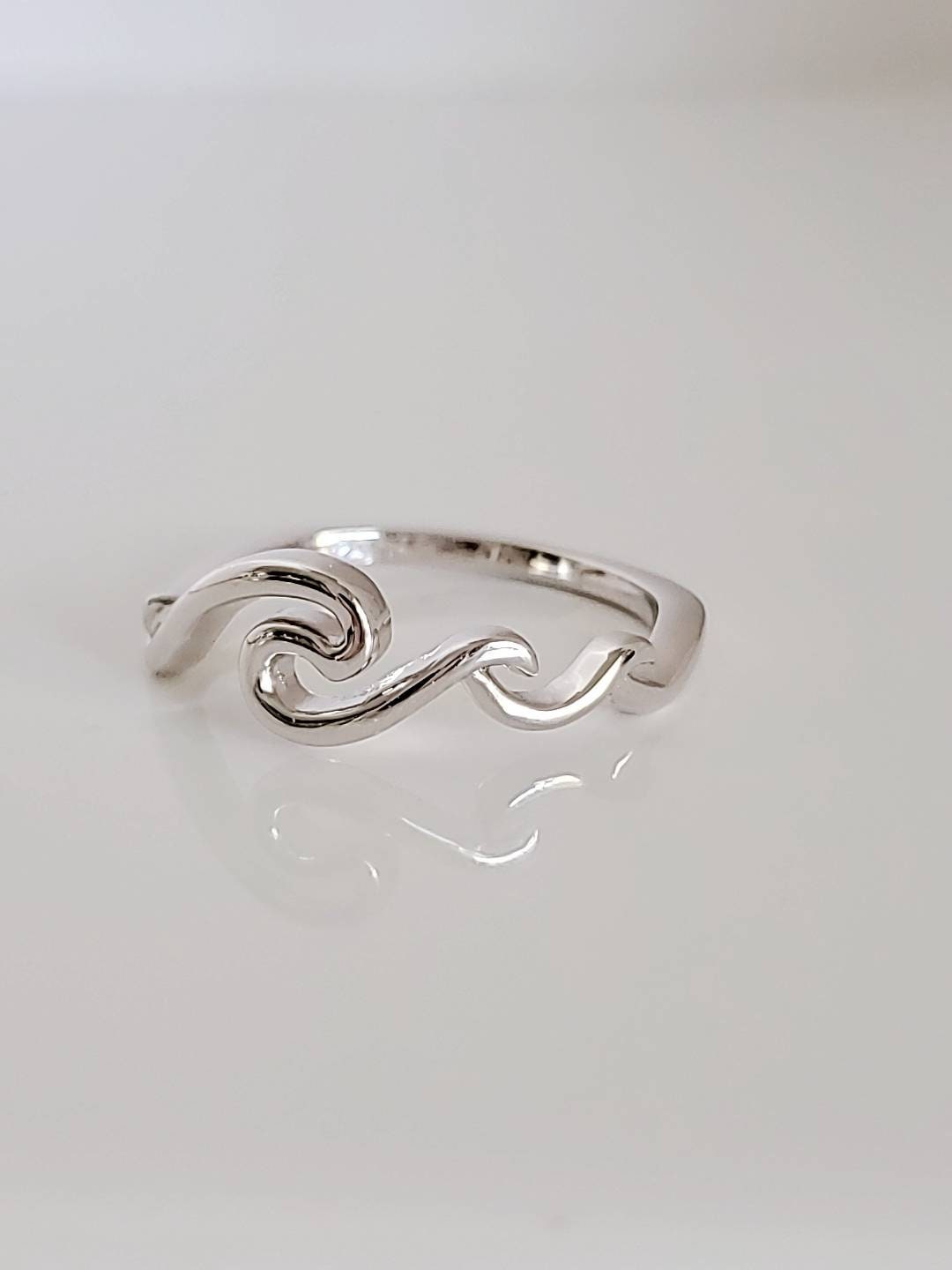 Sterling Silver Waves Ring, Rolling Wave Ring, Beach Wave Ring, Ocean ...