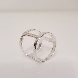 Sterling Silver Cuff Ring, Cage Ring, Geometric Ring, Trendy Jewelry ...