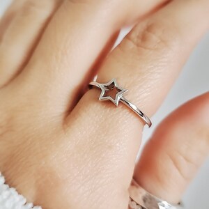 Sterling Silver Shooting Star Ring, Women's Ring, 925 Stamped, Simple ...