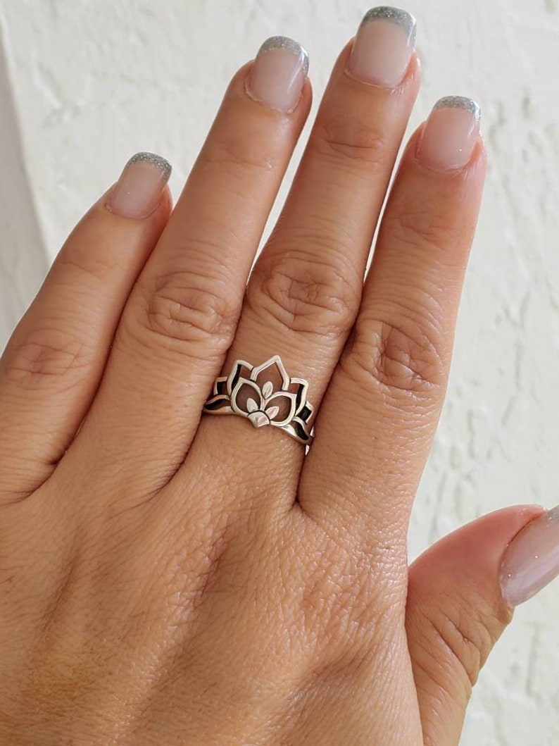 Mandala Crown Ring 925 Sterling Silver Women Ring | Etsy