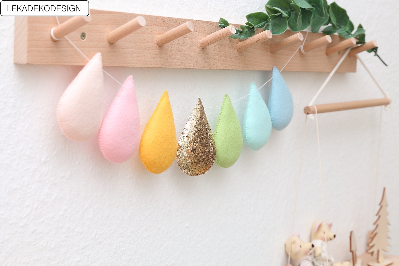 NEW Raindrops Garland Drop Garland Nursery Decoration - Etsy