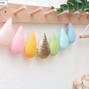 NEW Raindrop Garland, Drop Garland, Nursery Decor - Etsy