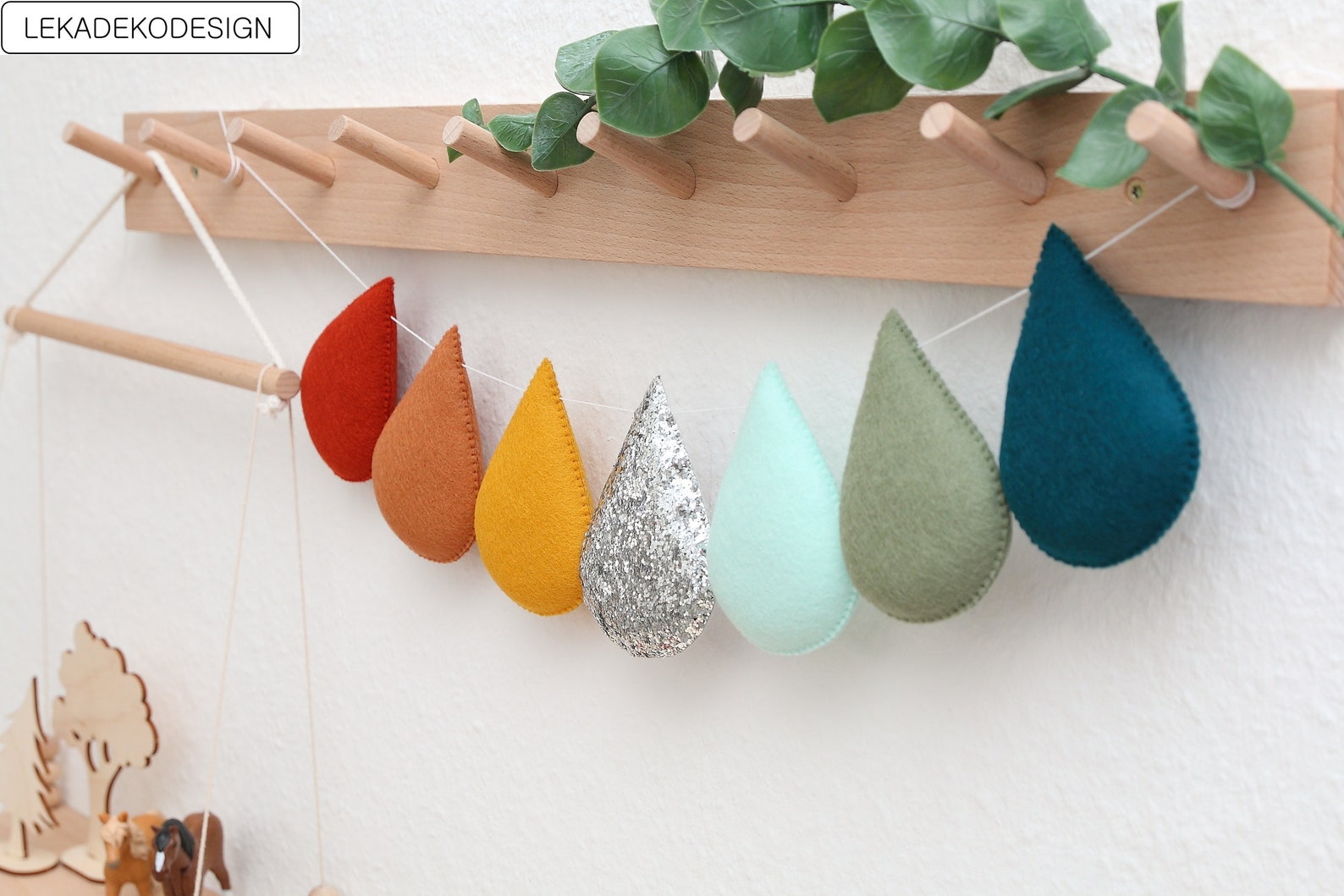 NEW! Raindrop Garland, Drop Garland, Children's Room Decoration - Etsy