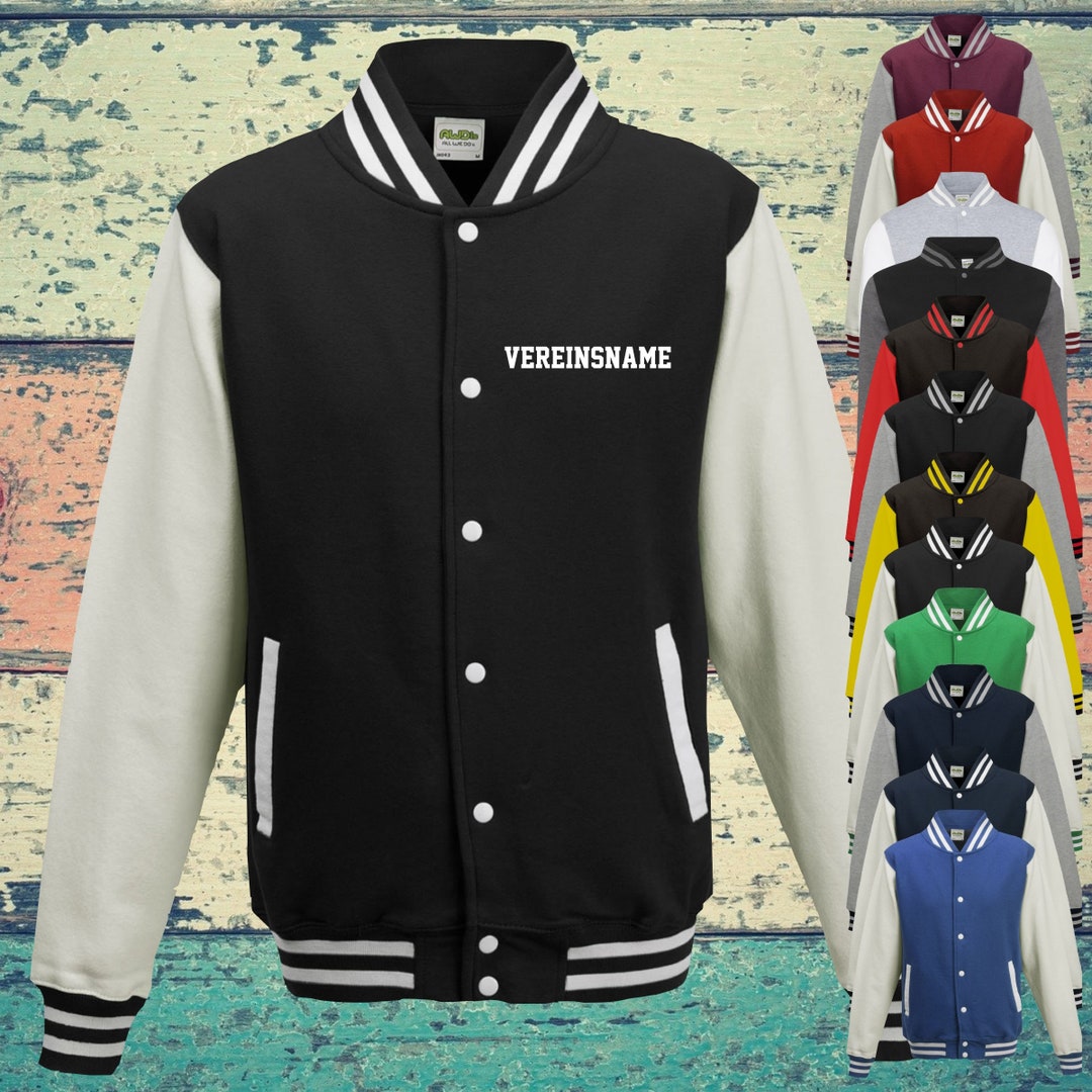 College Jacket With Custom Print on the Front With Club Name Training ...