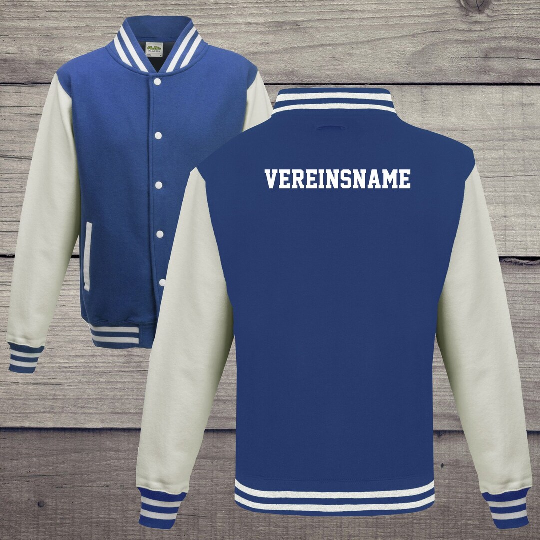 College Jacket With Desired Print on the Back With Club Name - Etsy