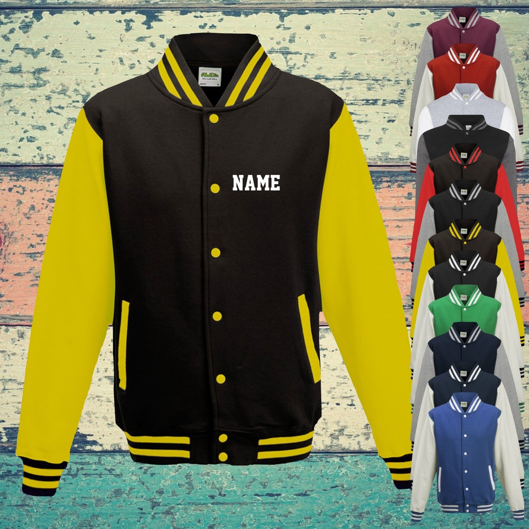 College Jacket With Custom Print on the Front Name Training Jacket ...