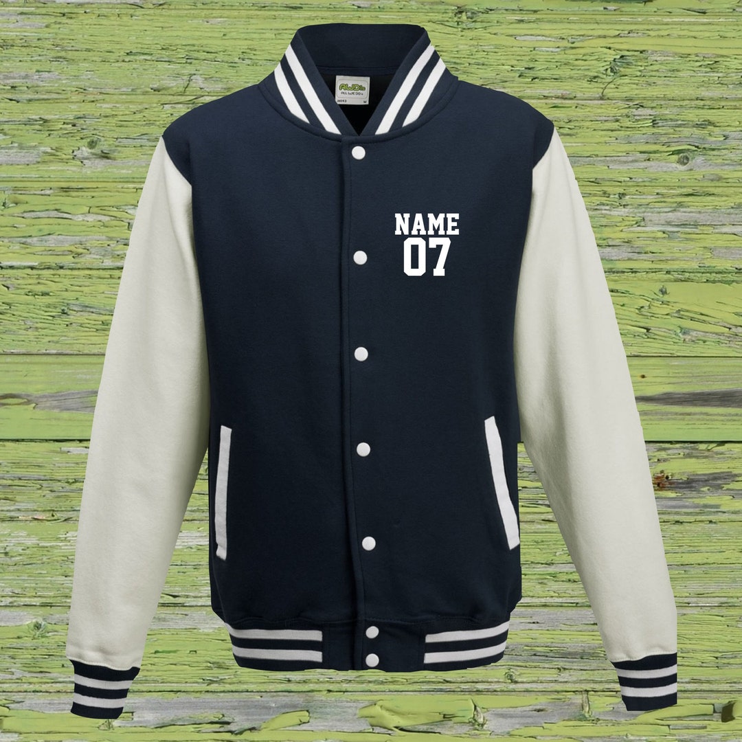 College Jacket With Desired Print on the Front Number and Name - Etsy