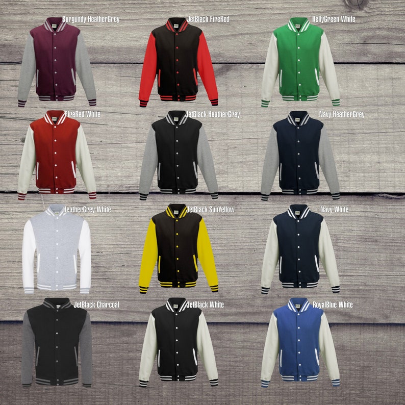 College Jacket With Custom Print on the Front Name Training Jacket ...