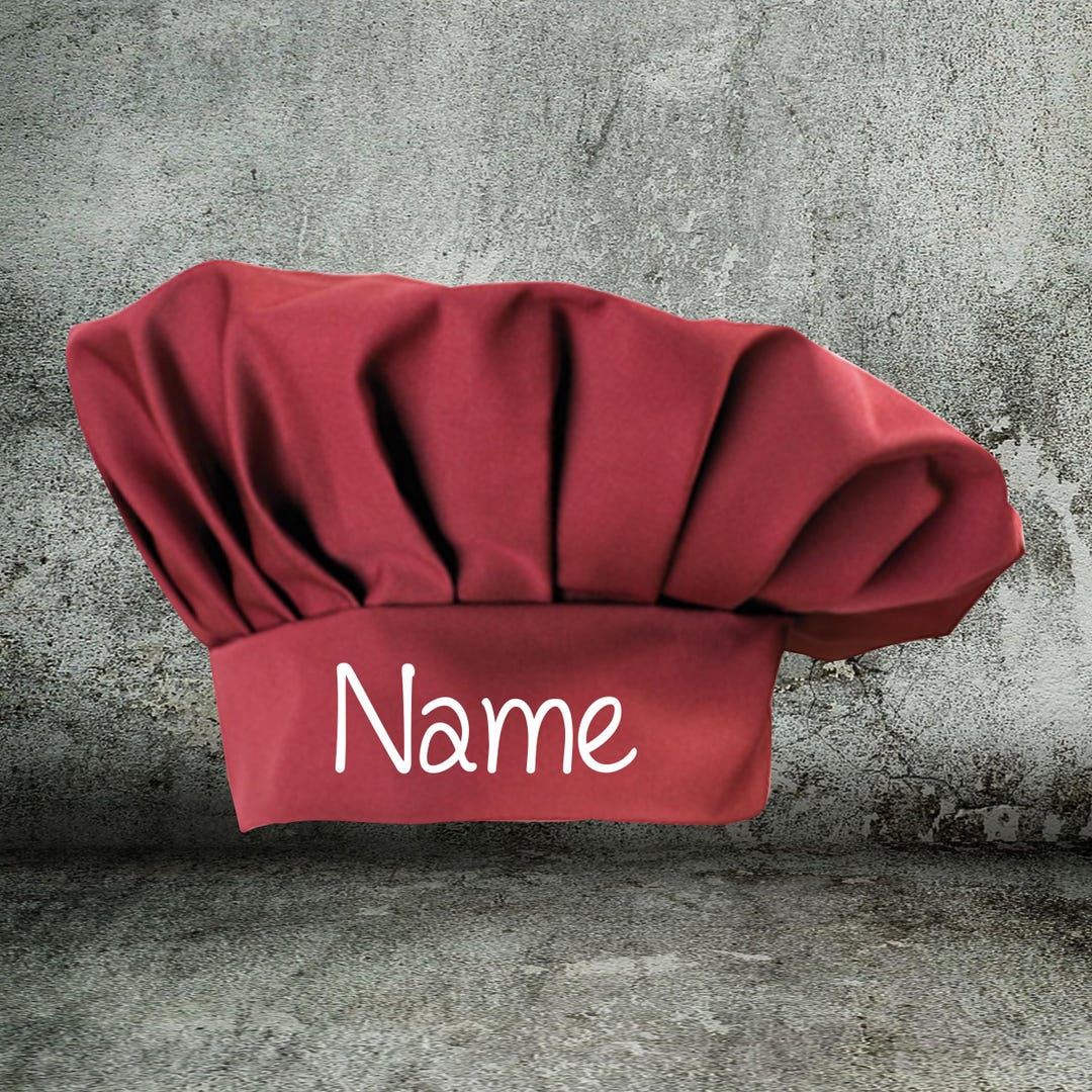 Chef's Hat, Personalized Hat With Name, Grilling, Baking, Cooking - Etsy