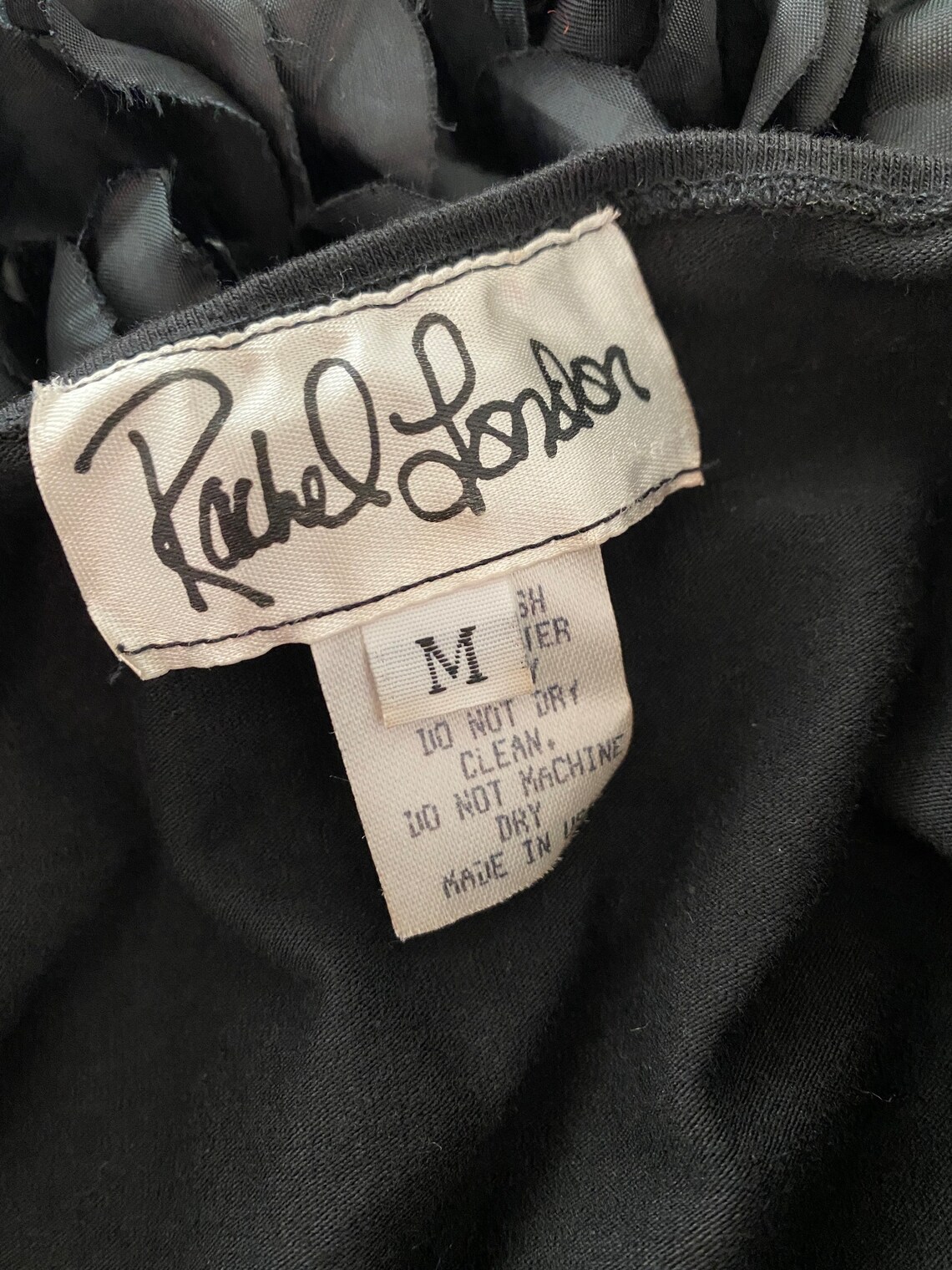 Vintage 90s Rachel London Black Rose Appliqué Mini Dress / - Etsy