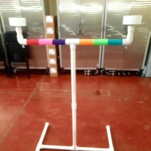 1" PVC Parrot Floor Perch \ Stand Wrapped W\ Bowls Macaw Size FREE ...