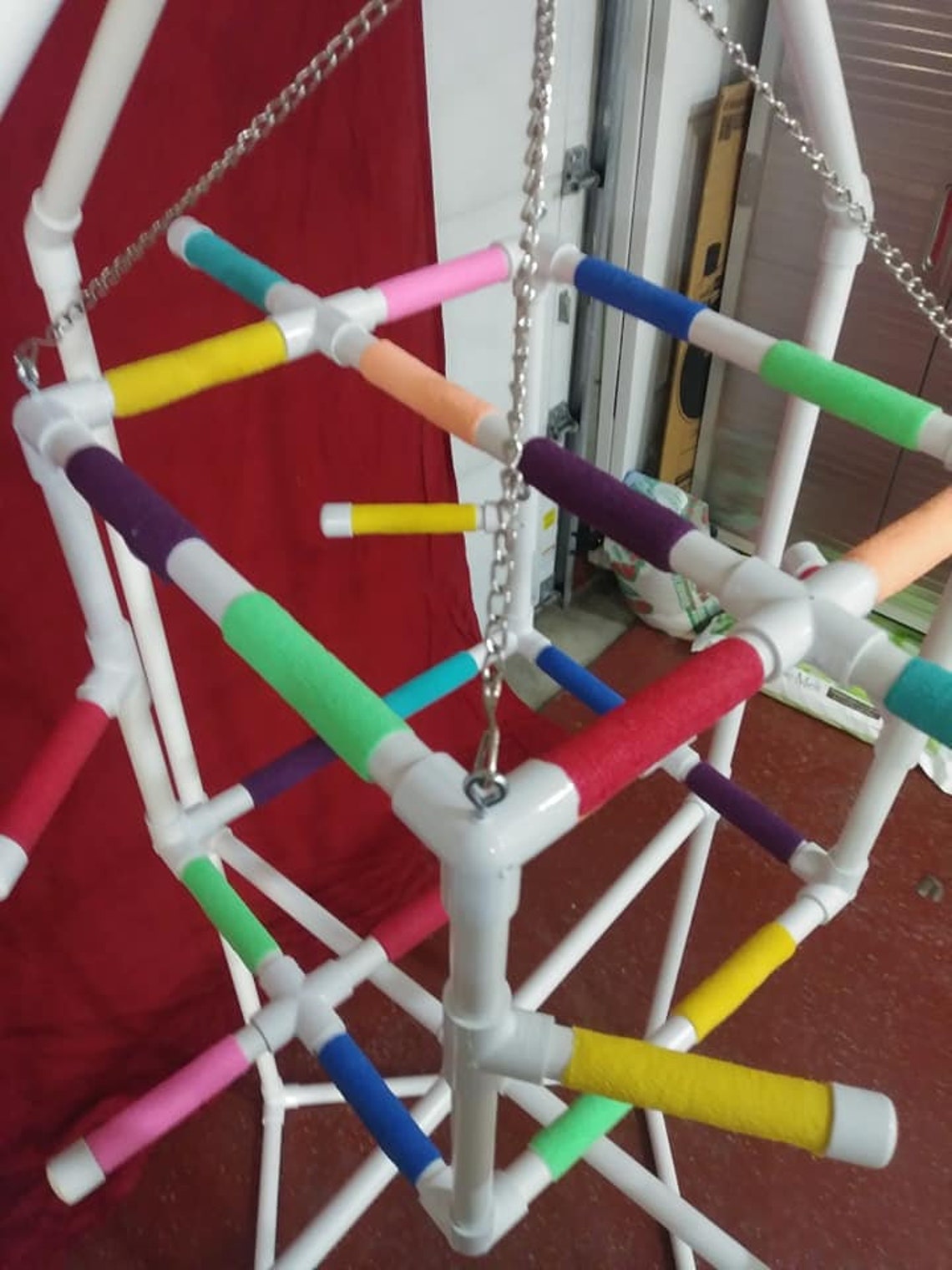 PVC "cube" and STAND Mobile Hanging Perch #17a,19 - Etsy