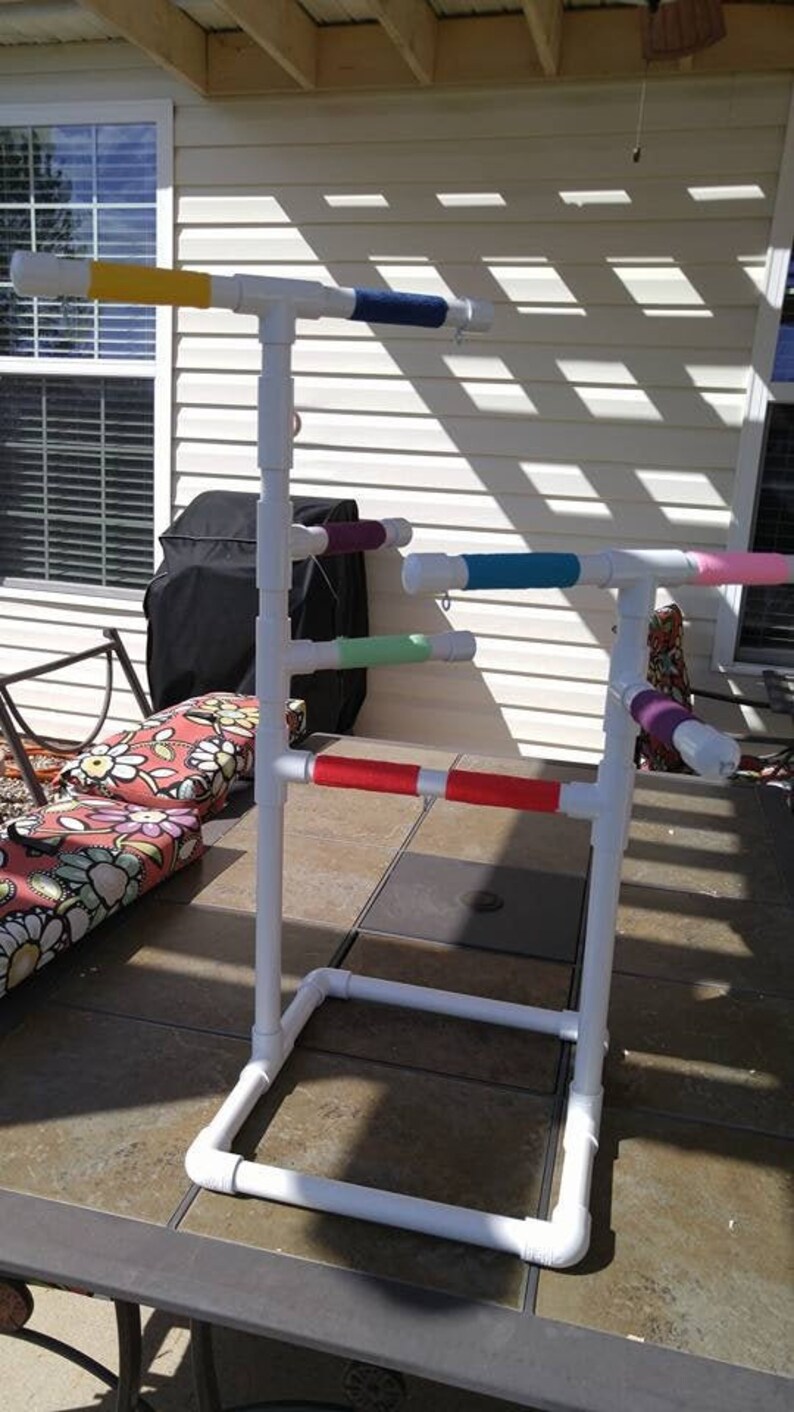 Parrot Fun,1/2" Play Gym Perch. Table Top \ Portable Perch Custom ...