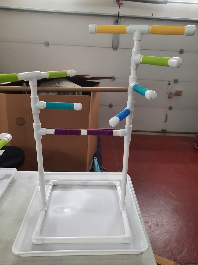 Parrot Fun,1/2" Play Gym Perch. Table Top \ Portable Perch Custom ...