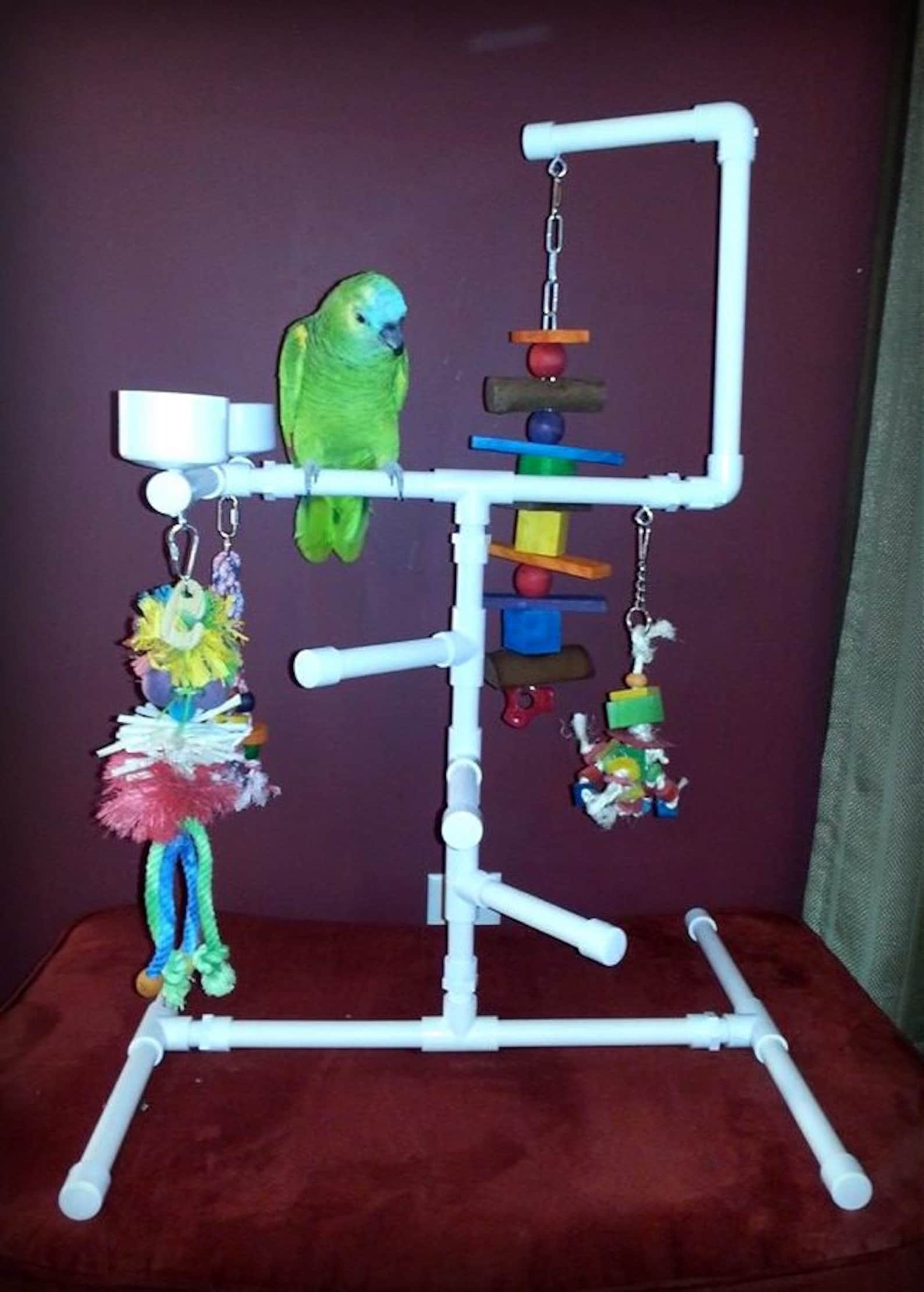 Large 3/4 PVC Parrot Perch Play Gym Stand Free | Etsy