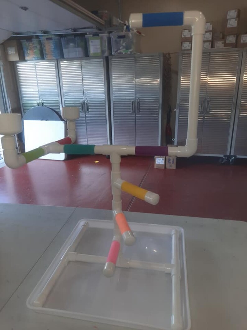 Large 3/4" PVC Parrot Perch \ Play Gym Stand **free Shipping** #63 ...