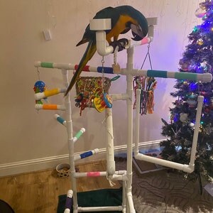 54" Tall Climber 1"textured PVC Macaw Perch \ Stand \ Play Gym FREE ...