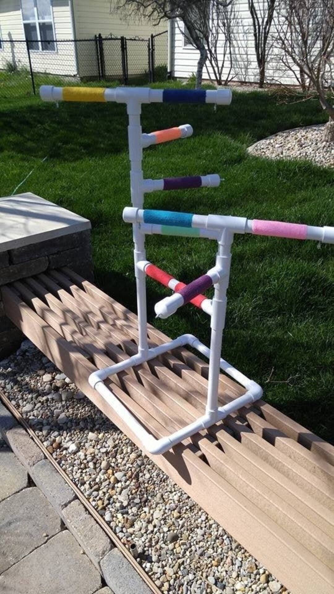 Parrot Fun,1/2" Play Gym Perch. Table Top \ Portable Perch Custom ...