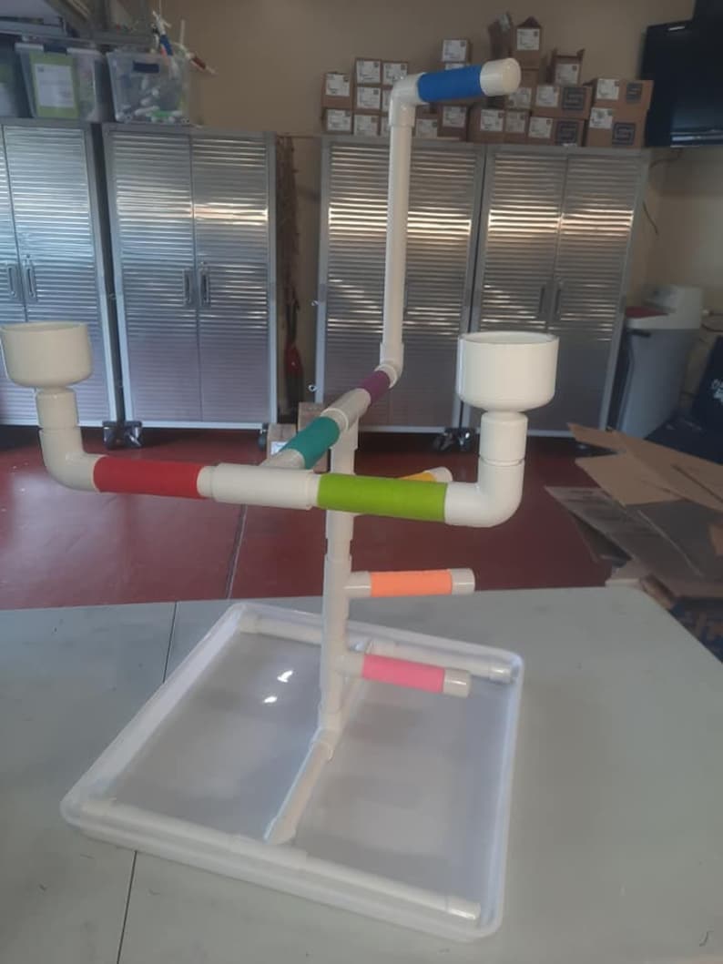 Large 3/4 PVC Parrot Perch Play Gym Stand Free | Etsy