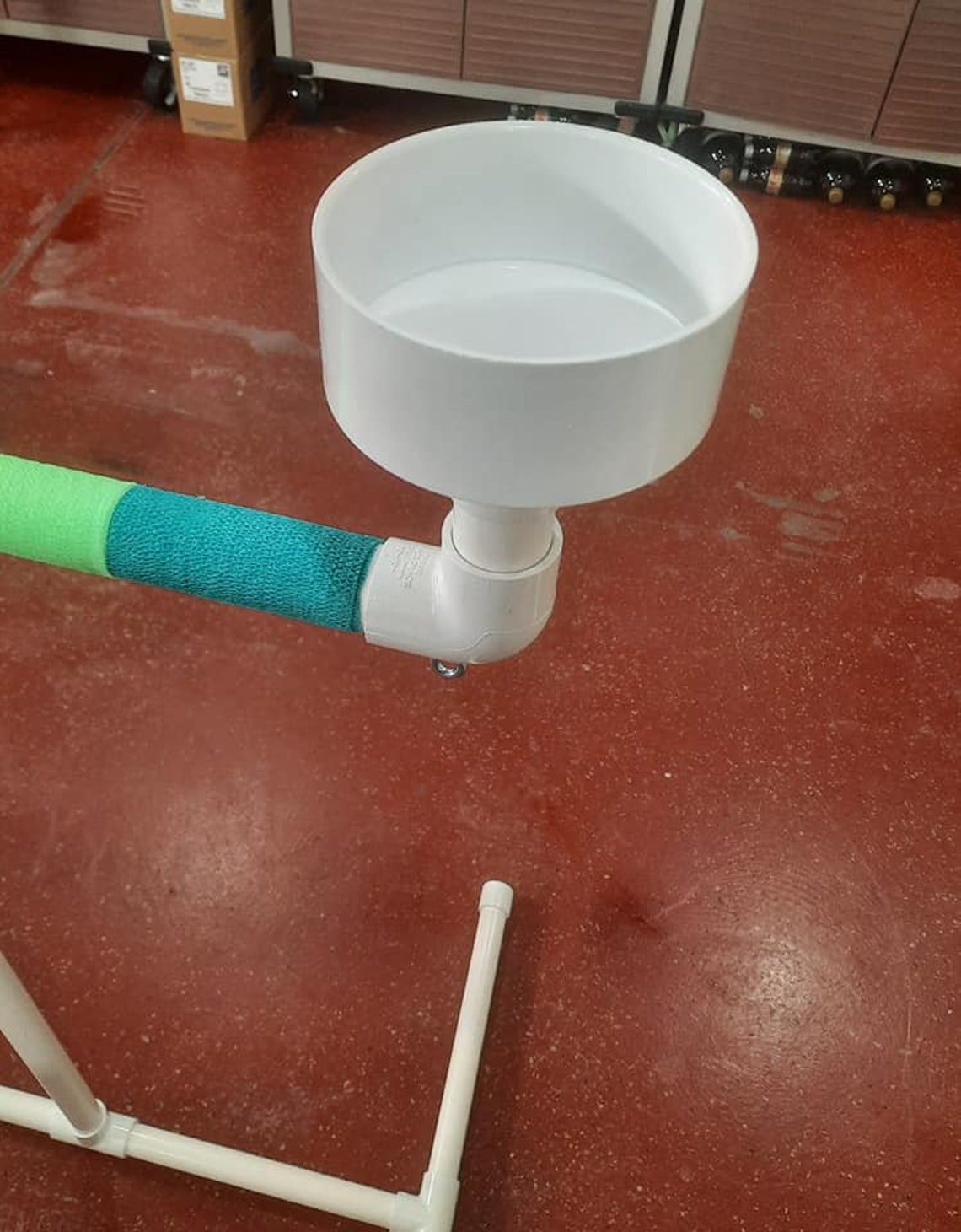1" PVC Parrot Floor Perch \ Stand Wrapped W\ Bowls Macaw Size FREE ...