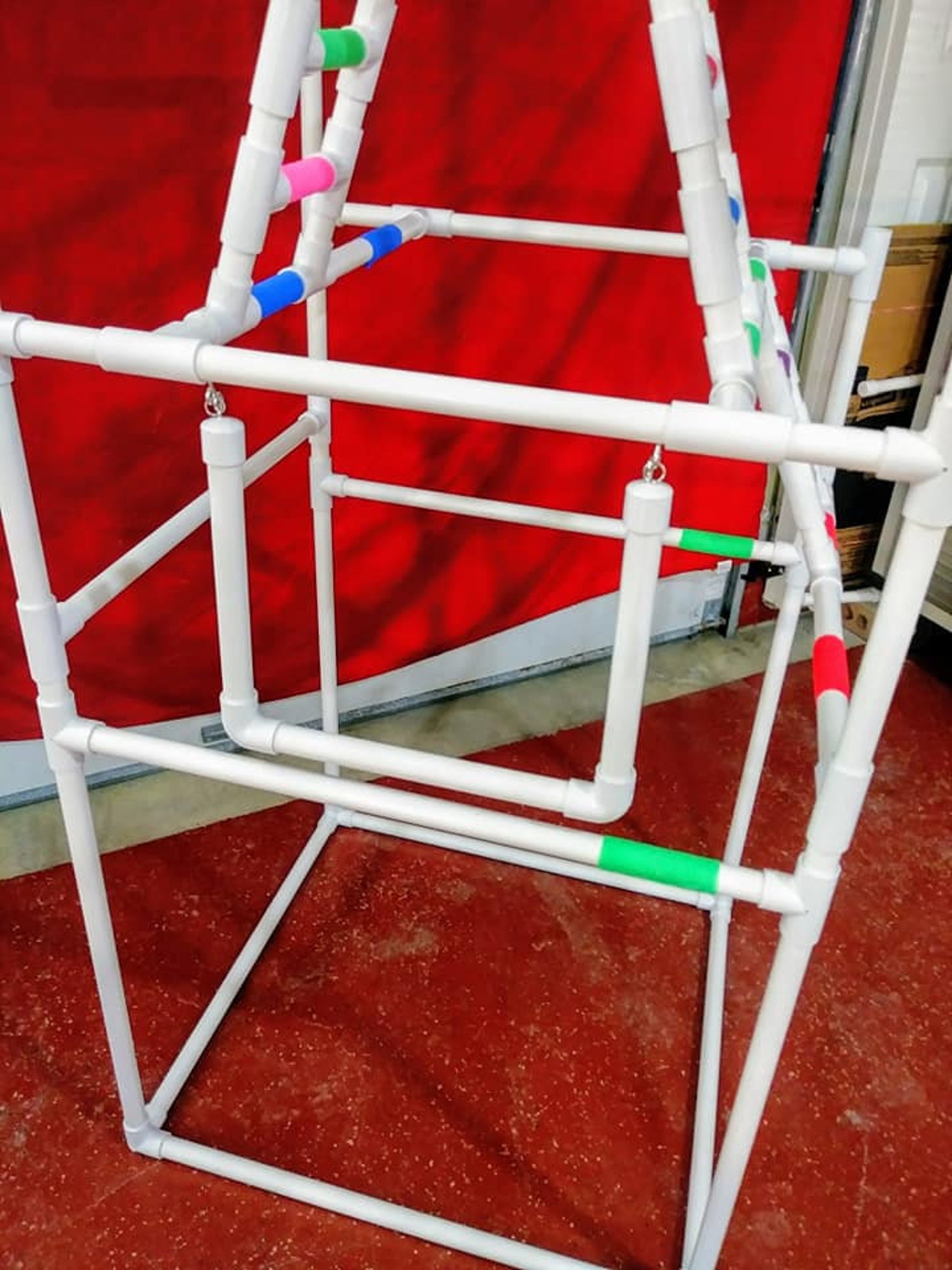 PVC Large Parrot Play Stand w Swing and PAN Wrapped - Etsy Canada