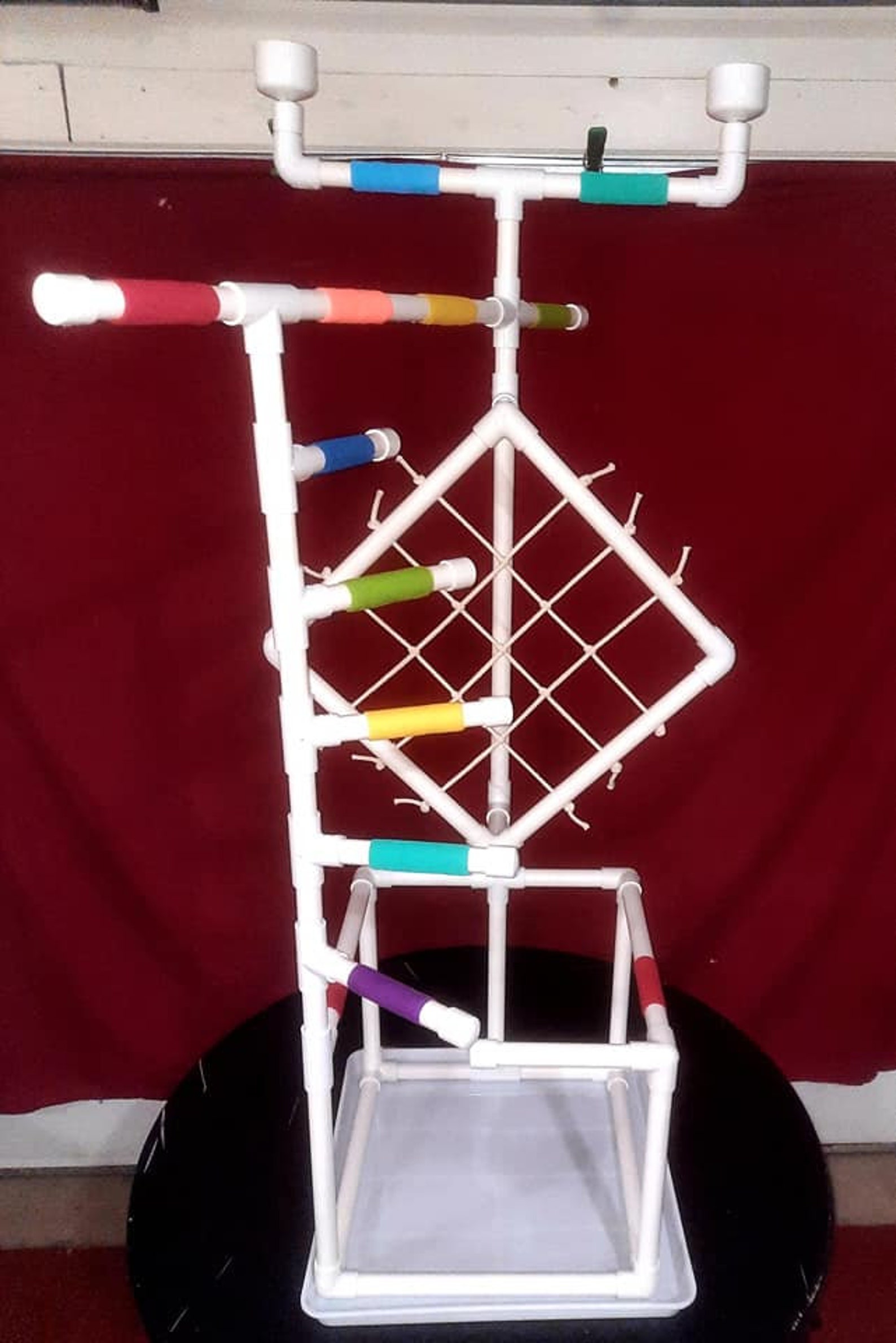 51" Taller Climber 3/4"textured Pvc Parrot Perch\ Stand \ Play Gym FREE ...