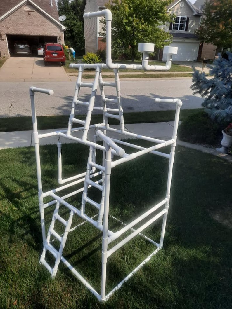 Larger to Floor" Bird Floor Perch \ Stand in 3/4" PVC Parrots\macaw Gym ...