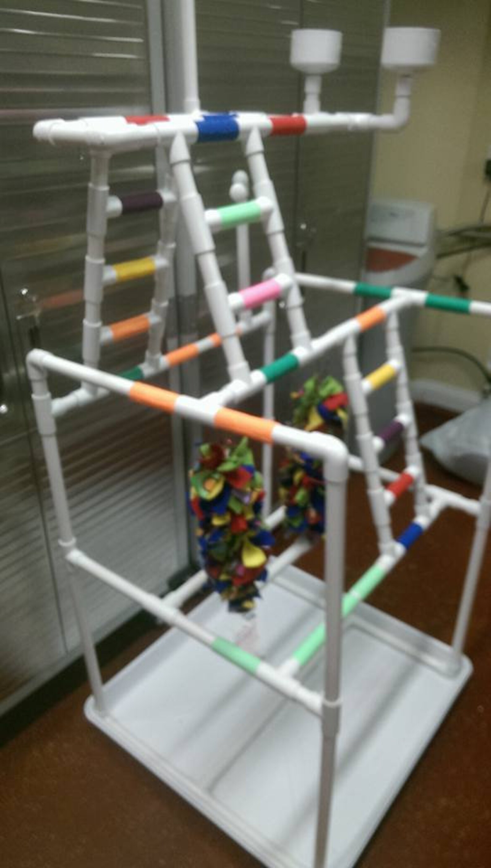 PVC Large Parrot Play Stand -w Swing and PAN, Wrapped, #15 - Etsy