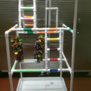 PVC Large Parrot Play Stand -w Swing and PAN, Wrapped, #15 - Etsy Canada