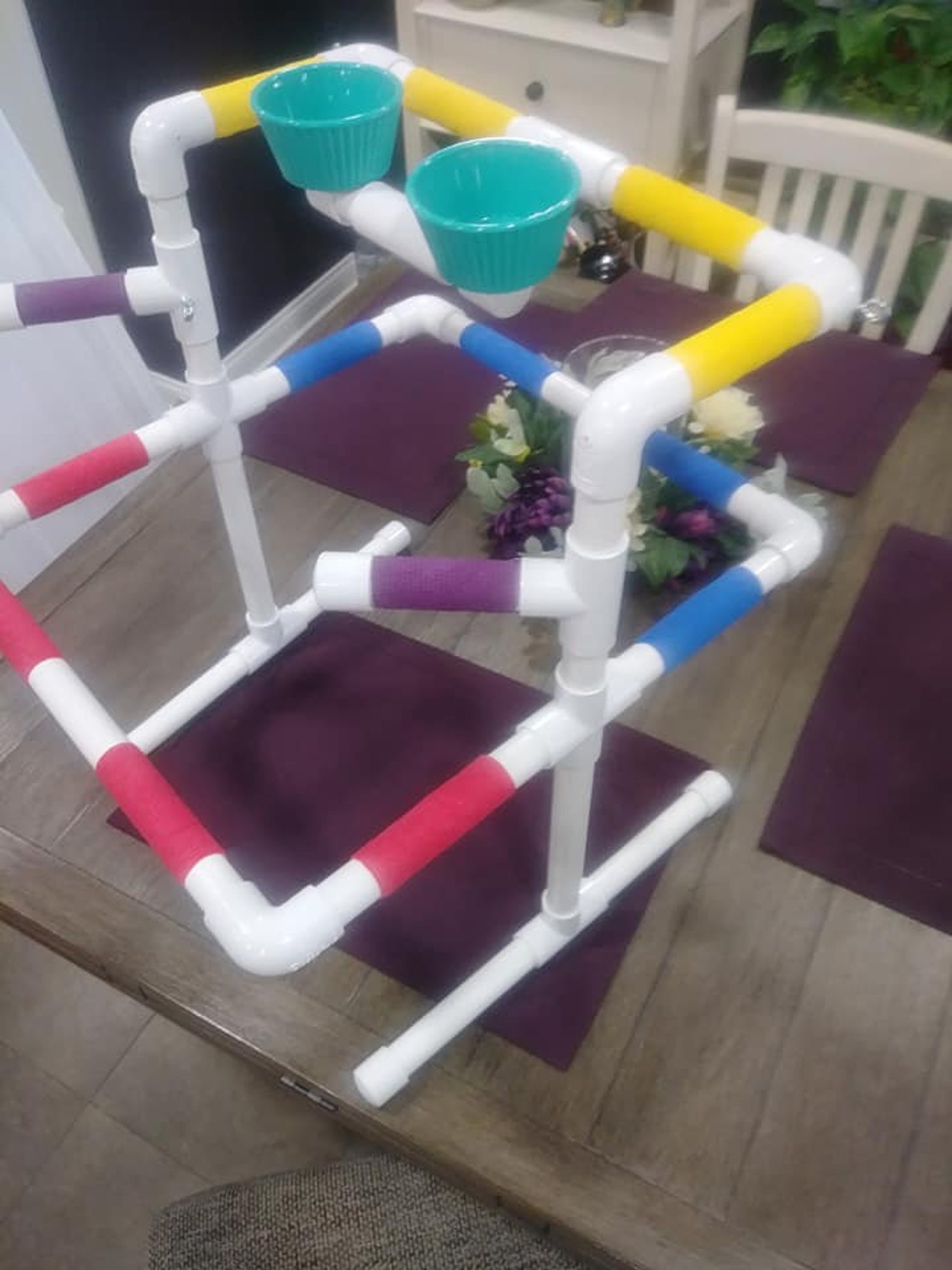 3/4 PVC Parrot Play Gym. Table Top Portable Bird Perch | Etsy