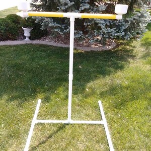 1 PVC Parrot Floor Perch Stand Wrapped w bowls Macaw | Etsy