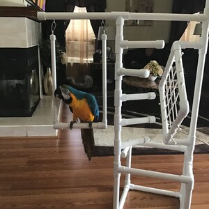 54" Tall Climber 1"textured PVC Macaw Perch \ Stand \ Play Gym FREE ...