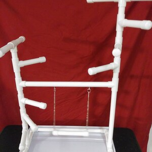 42" Tall 1" PVC Macaw Parrot Perch \ Stand \ Swing \ Play Gym **FREE ...