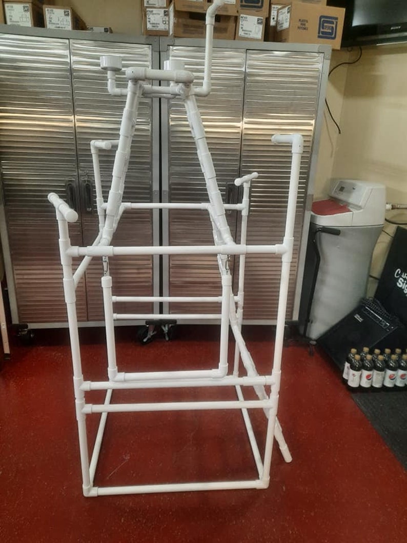 Larger to Floor" Bird Floor Perch \ Stand in 3/4" PVC Parrots\macaw Gym ...