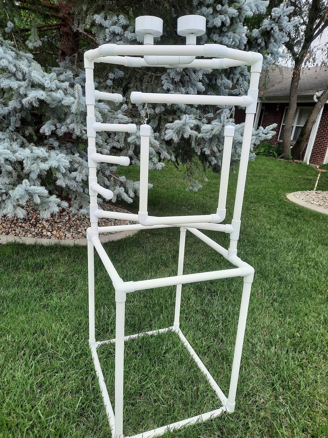 Spacesaver PVC Parrot Play Stand Textured Large Bird FLOOR Gym ** With ...