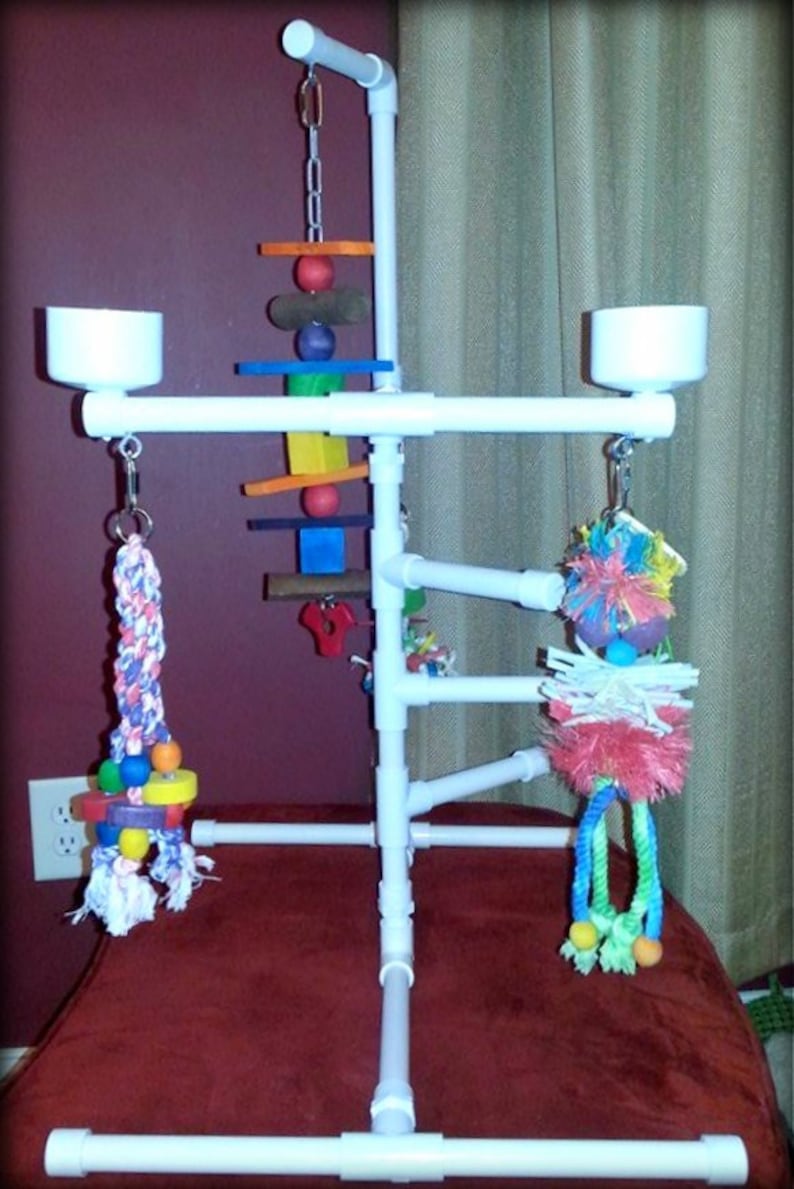 Large 3/4 PVC Parrot Perch Play Gym Stand free - Etsy
