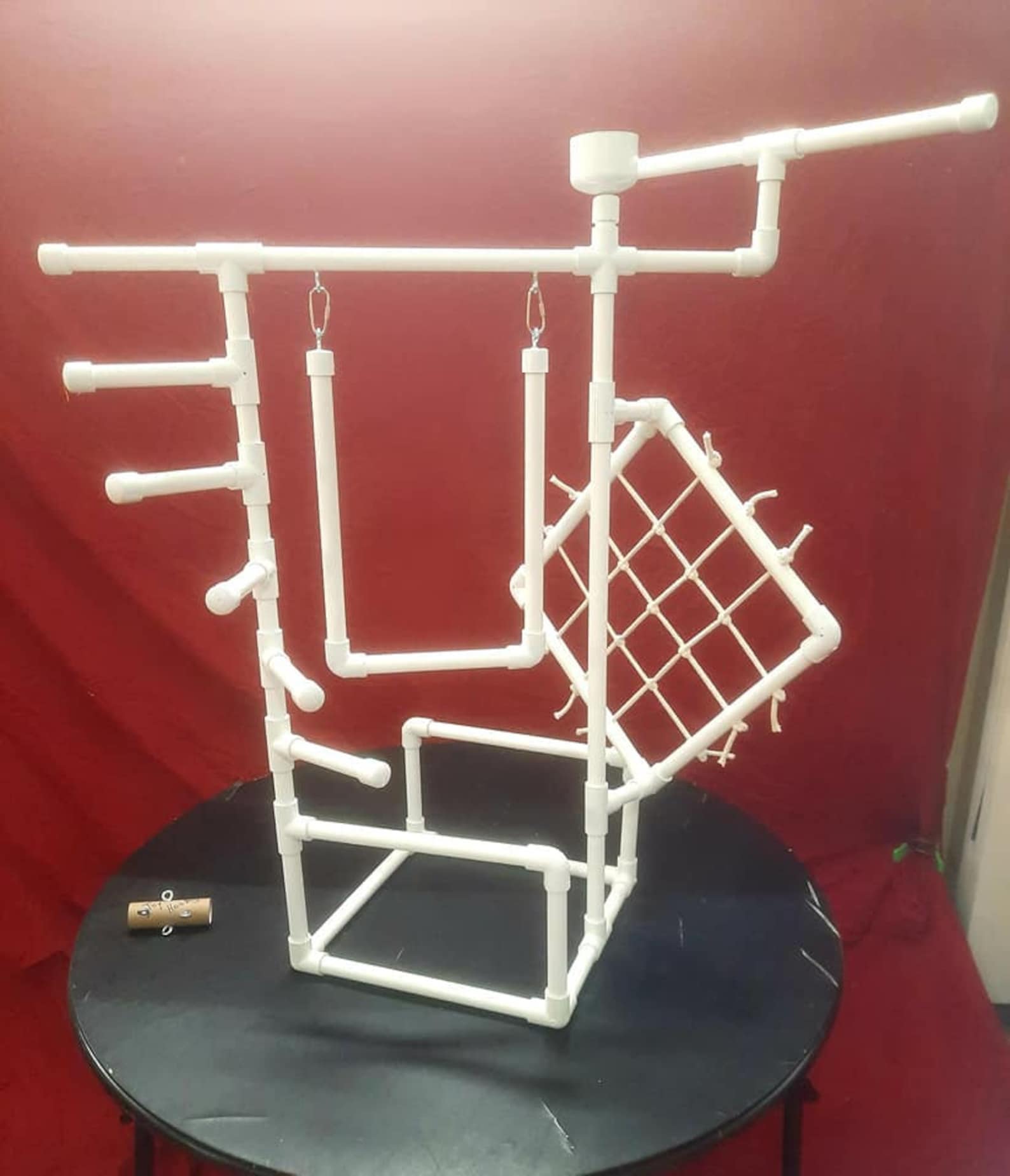 3' Tall Climber 1/2" PVC Parrot Perch \ Bird Stand \ Play Gym **FREE ...
