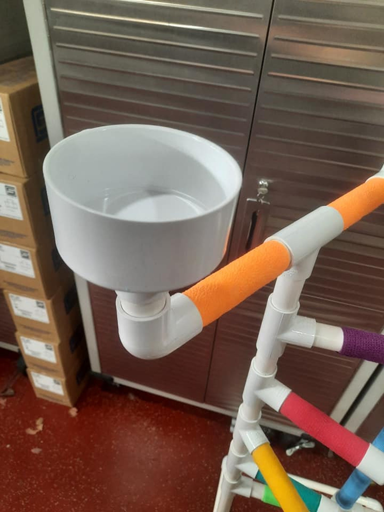 1" PVC Parrot Play Stand Textured Large Bird FLOOR PERCH ** With Swing ...