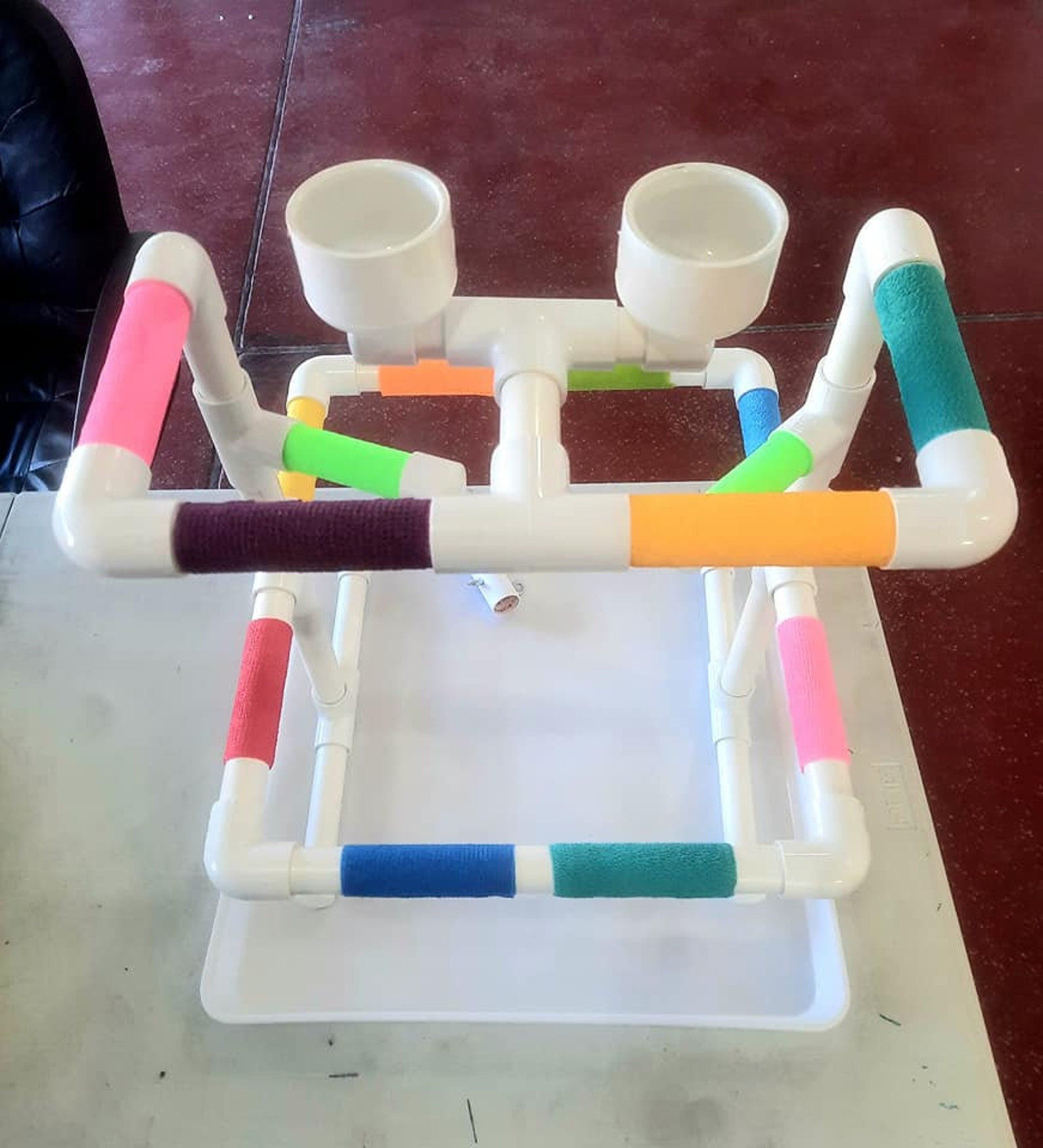 3/4 PVC Parrot Play Gym. Table Top Portable Bird Perch | Etsy
