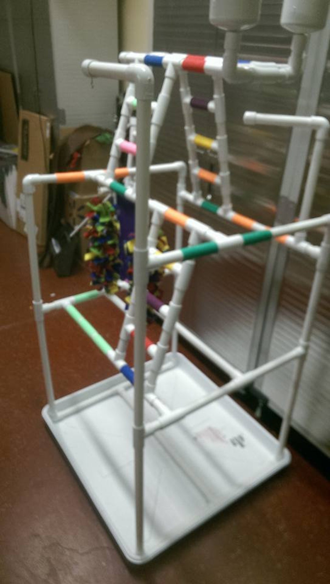PVC Large Parrot Play Stand w Swing and PAN Wrapped 15 - Etsy