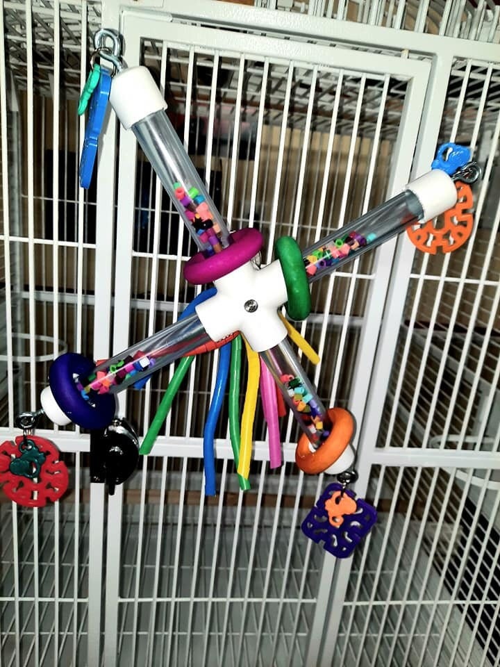 Parrot \ Bird Cage \ Spinning Toy #64S - Etsy
